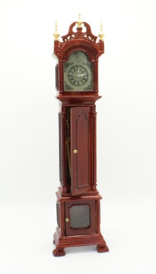 Miniature Walnut Grandfather Clock for Dollhouses [BPQ 4454NWN] | The ...