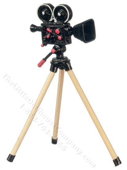 Miniature Movie Camera on Tripod for Dollhouses [AZT S2208] | The ...