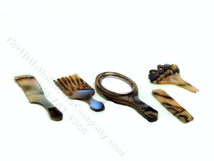 Miniature Five Piece Green Tortoise Comb Set by Jane Woodham [TSJ 134 ...