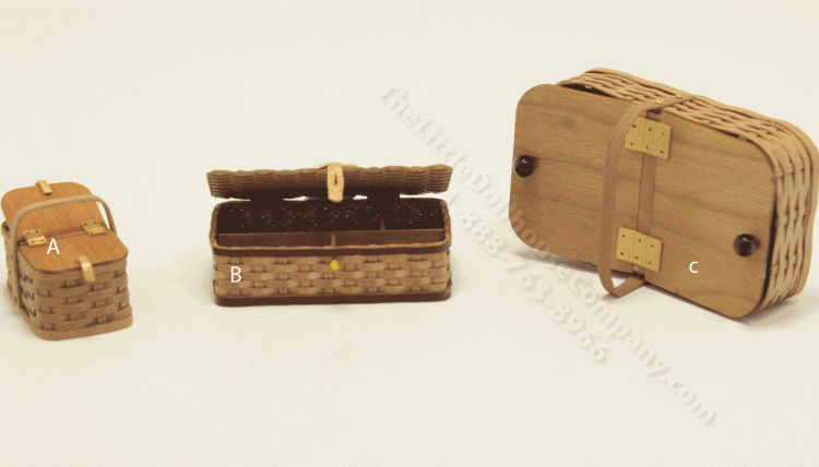 Miniature Picnic Baskets with Hinged Lids [ALC PICNICBASKET] | The ...
