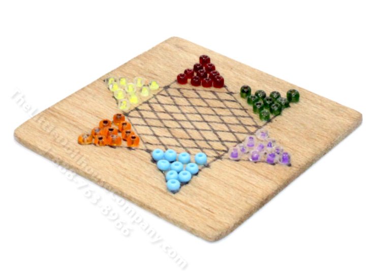 Miniature Chinese Checkers Board for Dollhouses [TJM 062] | The Little ...
