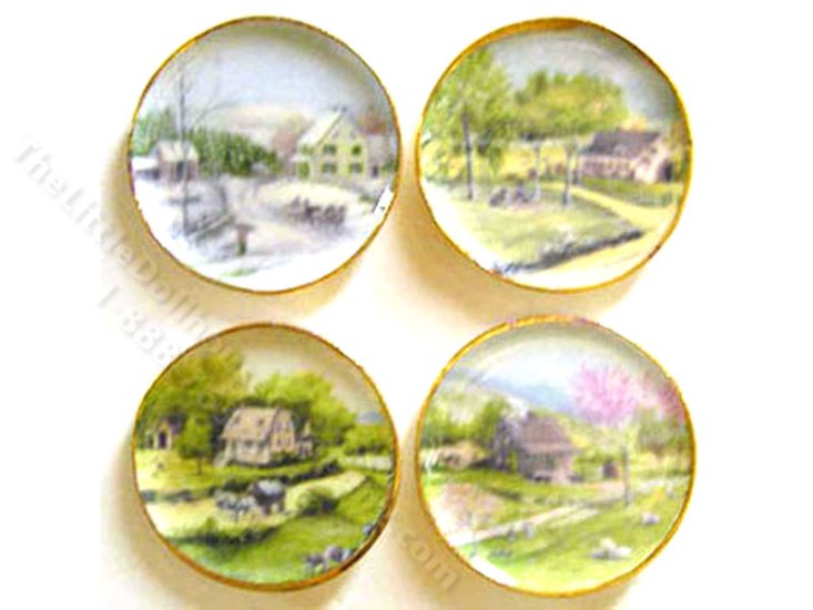 Miniature Seasons Plates By Barb for Dollhouses [HH BYBCDD248] | The ...