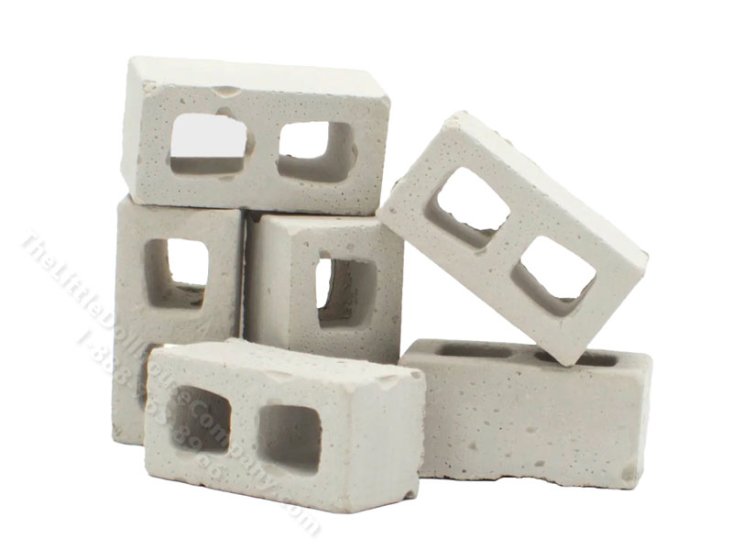 Miniature Cinder Blocks for Dollhouses (6pcs) [AZT MM0013] | The Little ...