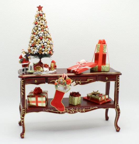 Miniature Christmas Hall Table Fully Decorated [CRW CHR TABLE] | The ...