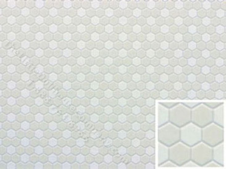 Dollhouse Scale Model White and Grey Small Hexagon Tile Sheet [FFE ...