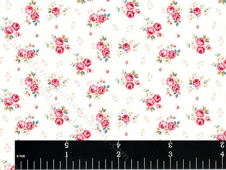 Pink Floral Pattern Miniature Wallpaper for Dollhouses [IBM WAL2695 ...