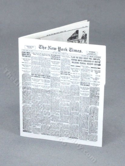 Miniature New York Times Newspaper for Dollhouses [MJD 2956] | The ...