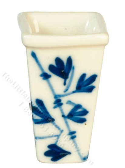 Miniature Square Blue Delft Vase for Dollhouses [AZT G6533] | The ...