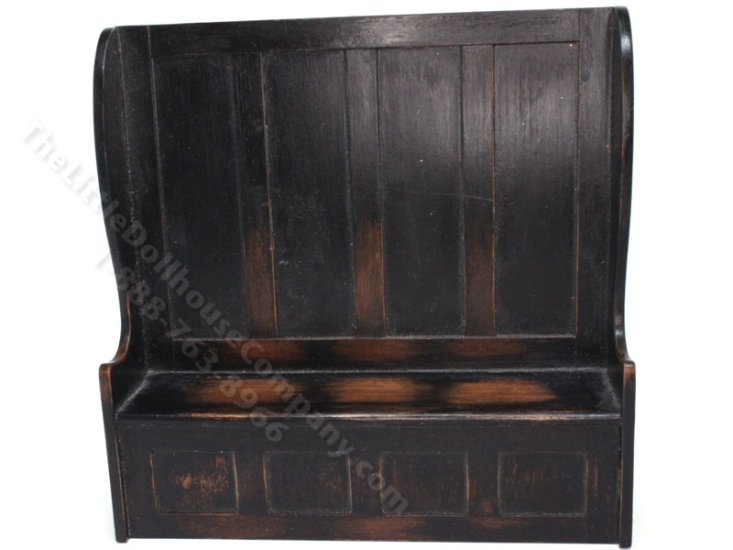 Miniature Handmade Wooden Pew by Susan Gowen [MJD 017] | The Little ...