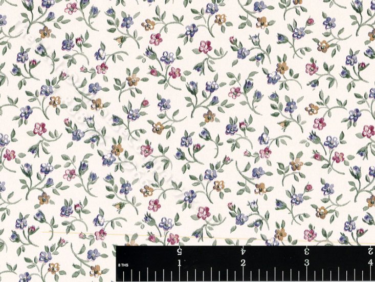 Wildflowers Miniature Wallpaper for Dollhouses [TLDC WAL0300] | The ...