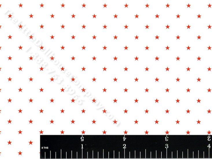 Miniature Red Star Wallpaper for Dollhouses [IBM WAL2531] | The Little ...