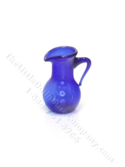 Miniature Royal Blue Glass Pitcher [MJD 1644] | The Little Dollhouse ...