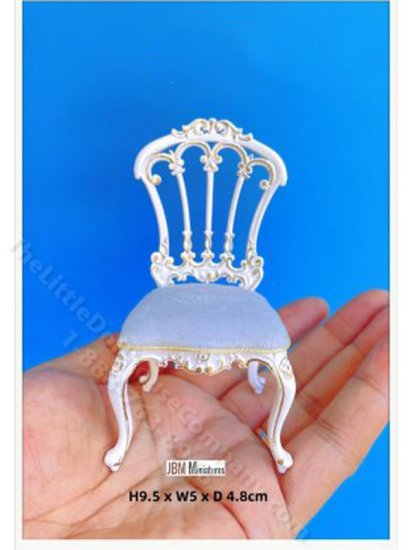 Miniature Art Deco Side Chair [JBM J2223GPB] | The Little Dollhouse Company