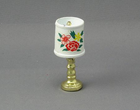 Miniature Floral Shade Table Lamp [LCM 1490] | The Little Dollhouse Company