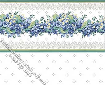 Dollhouse Scale Model Wallpaper Sweet Violets Pattern [IBM WAL0161B ...