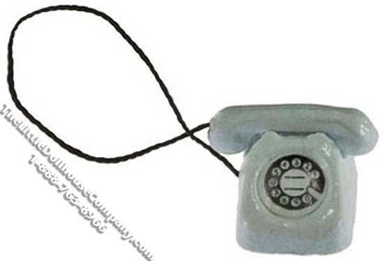Dollhouse Scale Model White Rotary Telephone [HH IM65142 FOD RA0120 ...