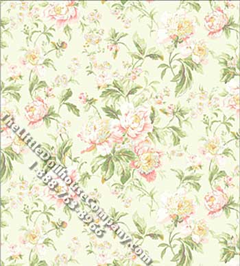 Cottage Rose Garden Pattern Miniature Wallpaper for Dollhouses [IBM ...