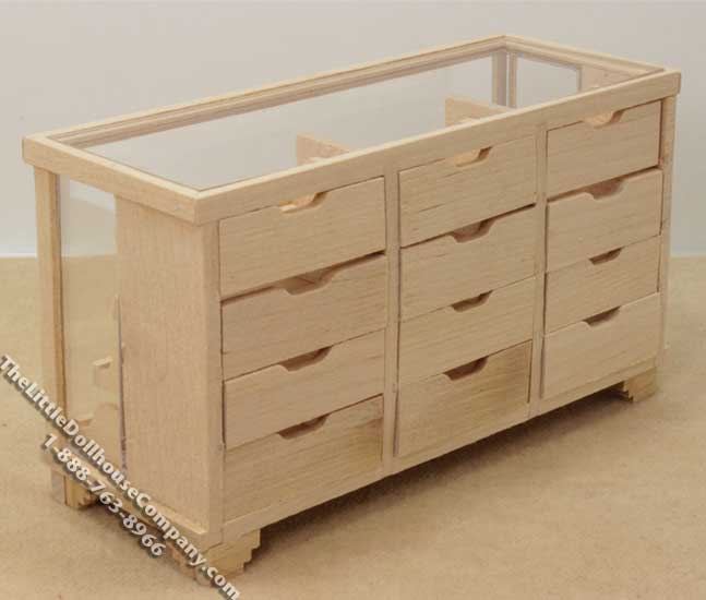 Miniature Unfinished Store Display Counter for Dollhouses [JIA ...
