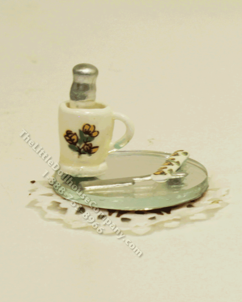 Miniature Floral Razor Set/Shaving Kit for Dollhouses [DJW 011] | The ...