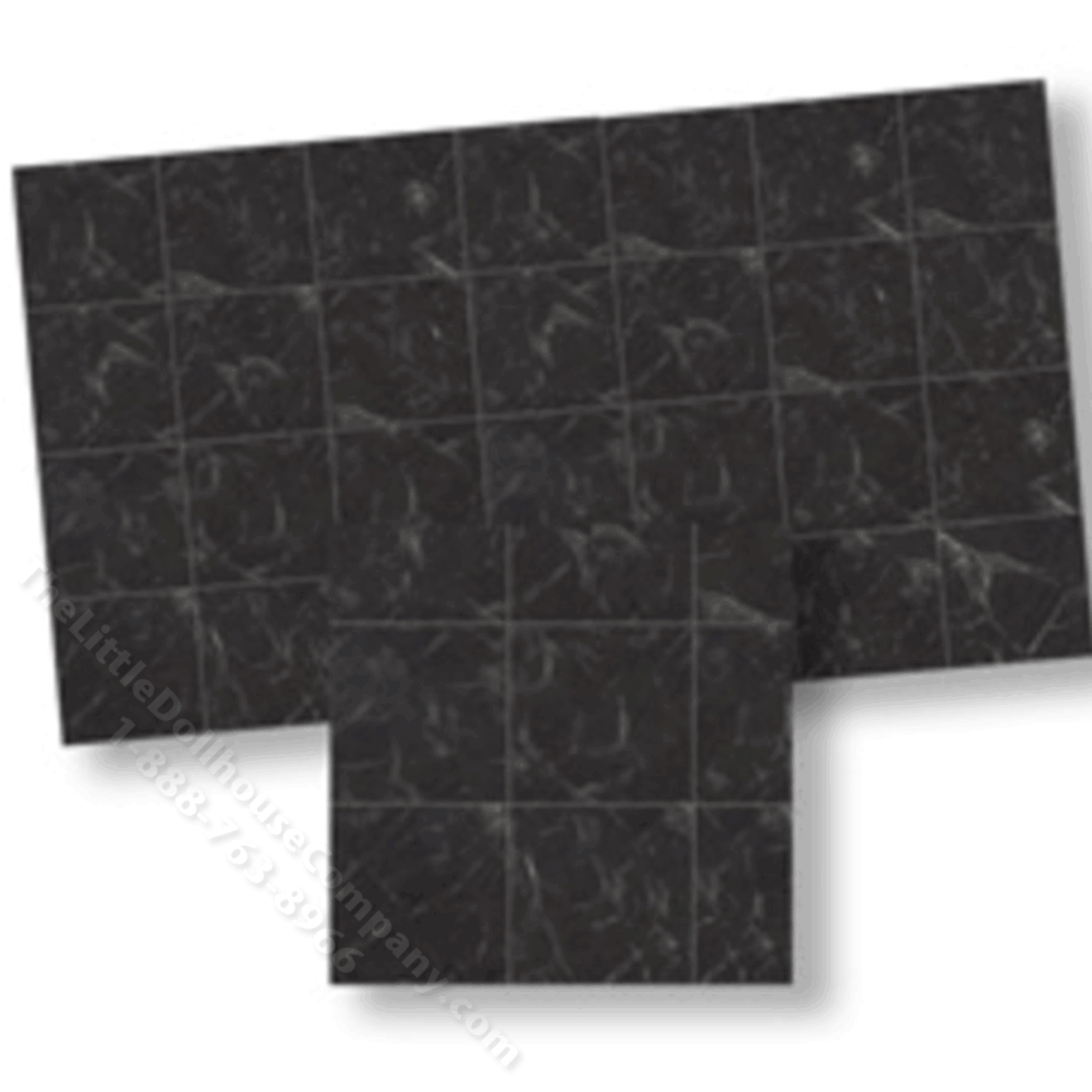 Dollhouse Scale Model Faux Black Marble Tiles [WOM 34721] | The Little ...