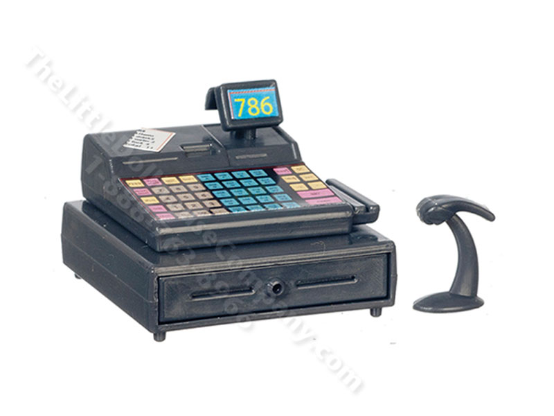 Dollhouse Miniature Modern Black Cash Register [AZT G7342] | The Little ...