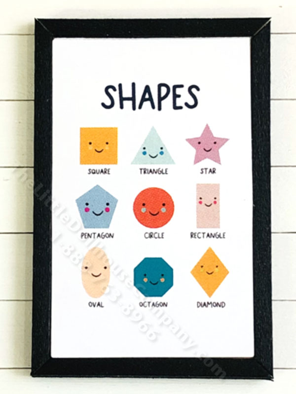 Miniature Shapes Rectangular Print [KCM KF71BLK] | The Little Dollhouse ...