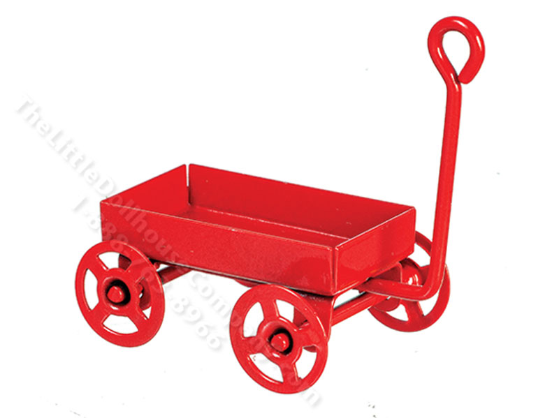 Half-Scale Miniature Red Tin Wagon [AZT B0692] | The Little Dollhouse ...