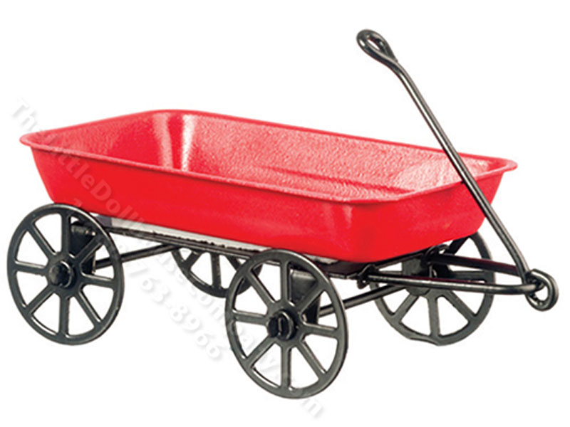 Miniature Li'l Red Wagon for Dollhouses [AZT D4196] | The Little ...