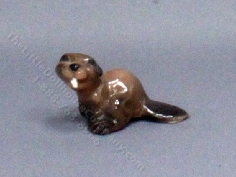 Miniature Ceramic Beaver for Dollhouses [MJD 1154] | The Little ...