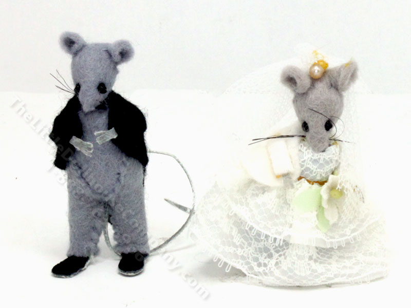 Miniature Mouse Bride and Groom for Dollhouses [MJD 2638] | The Little ...
