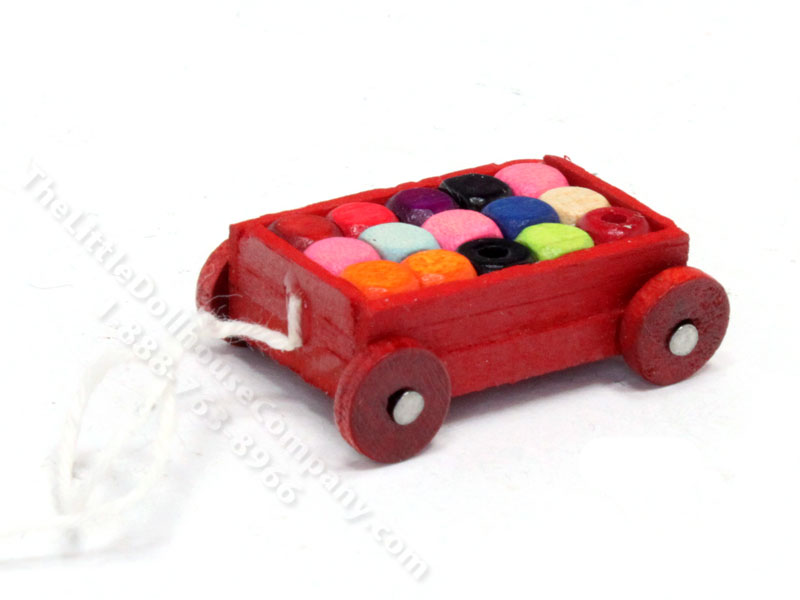 Miniature Toy Wagon with Removable Blocks for Dollhouses [MJD 2743 ...