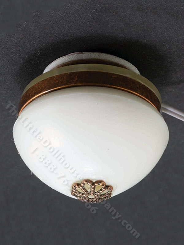 Dollhouse Scale Model Ceiling Fixture, Bronze Half Dome [MNH MH882 ...