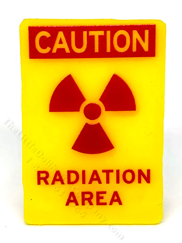 Miniature Radiation Area Sign for Dollhouses [AZT MM0108] | The Little ...