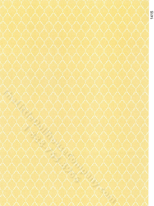 Yellow Diamond Pattern Miniature Wallpaper for Dollhouses [IBM 1415 ...