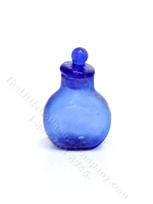Miniature Blue Glass Jar for Dollhouses [MJD 2672] | The Little ...