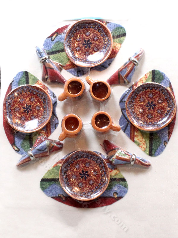 Miniature Moroccan Dining Set By Barb for Dollhouses [BYB MJD] | The ...