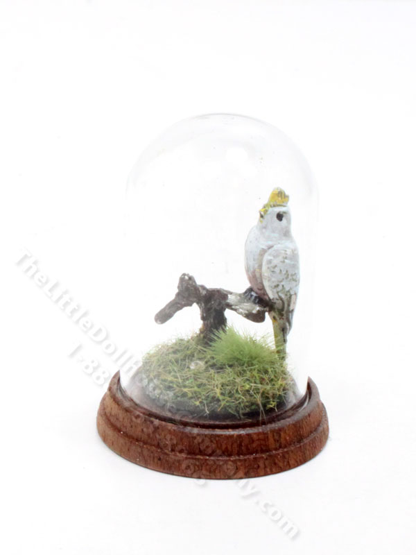 Miniature Cockatoo Under Dome for Dollhouses [ACB 311] | The Little ...