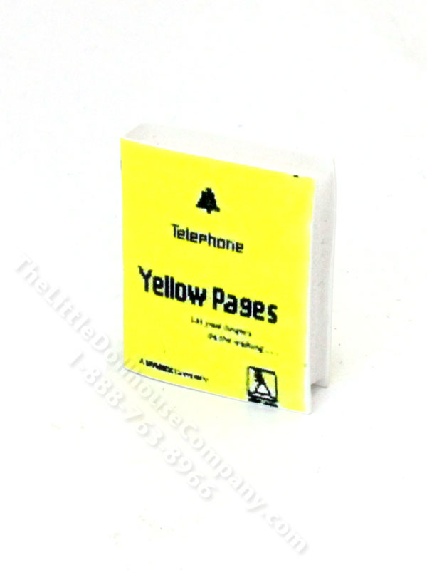 Miniature Yellow Pages Phone Book for Dollhouses [HRM HR59805] | The ...