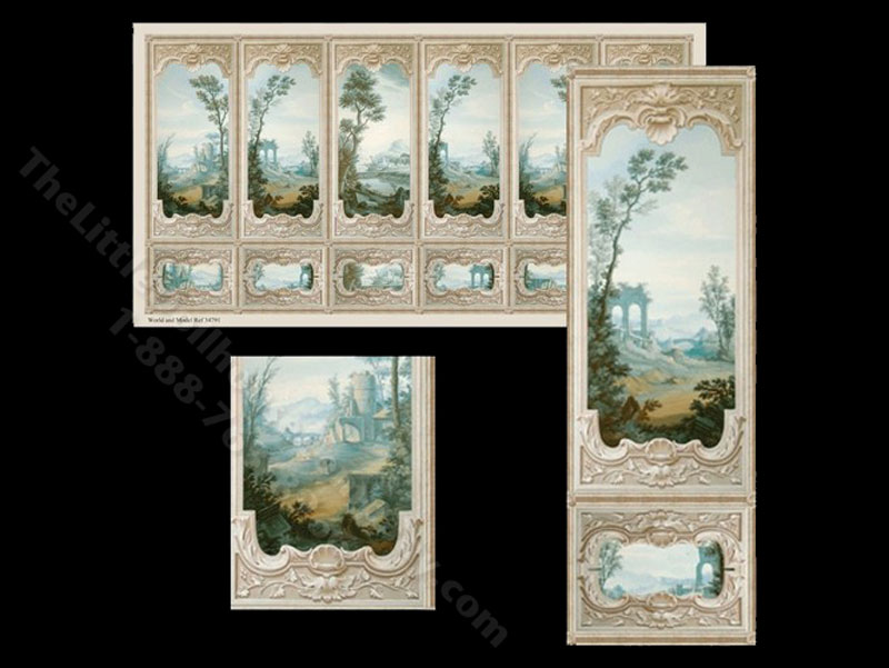 Miniature Wall Panel Wallpaper for Dollhouses [WM34791] | The Little ...