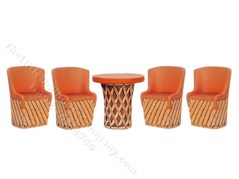 Miniature Mexican Equipale Table Set for Dollhouses [AZT YM0819] | The ...