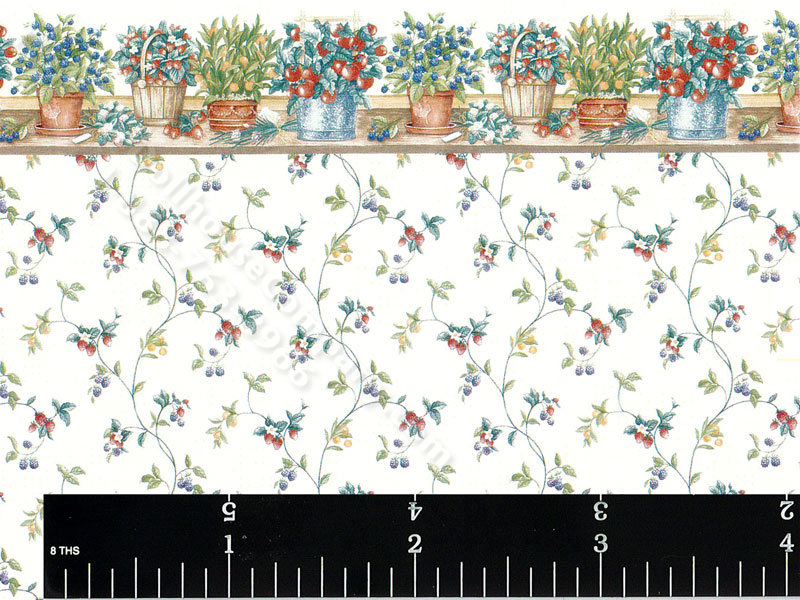 Vine Pattern Miniature Wallpaper for Dollhouses [IBM WAL0493] | The ...