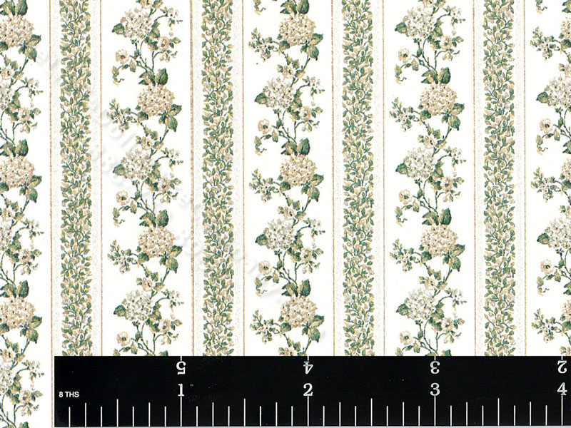 Kismet Stripe Pattern Miniature Wallpaper for Dollhouses - White [MIG ...