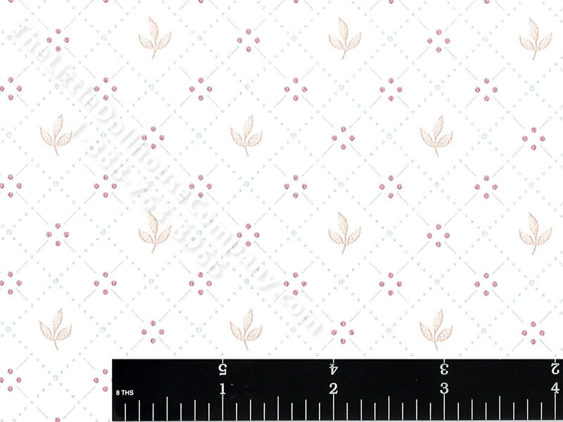 Lattice and Leaf Miniature Wallpaper for Dollhouses [TLDC WAL0005 ...