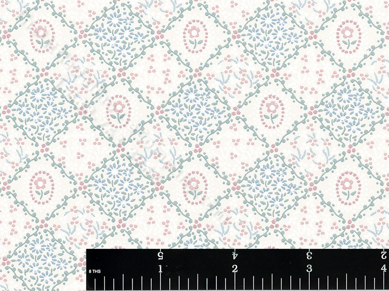 Floral Lattice Pattern Miniature Wallpaper for Dollhouses - Pink [TLDC ...