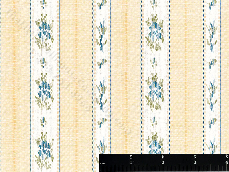 Embroidered Stripe Miniature Wallpaper for Dollhouses [TLDC WAL0209 ...