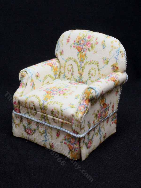 Miniature Floral Armchair for Dollhouses [AFM 001] | The Little ...