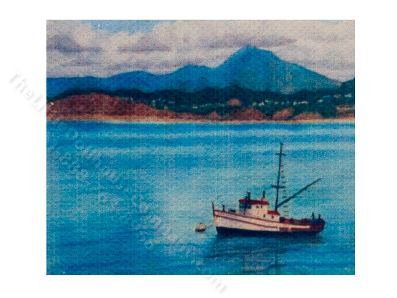 Miniature Boat Tableau On Canvas Painting for Dollhouses [AZT G7961 ...