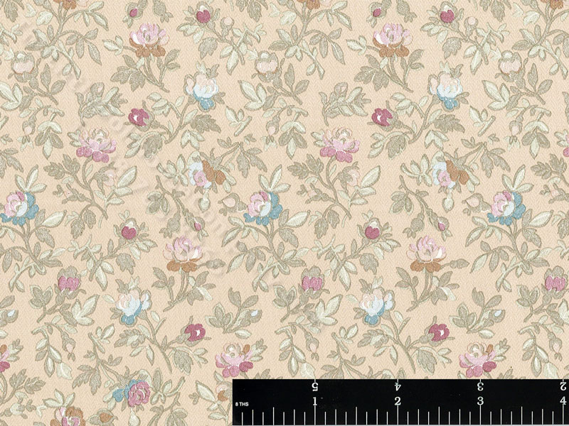 Metallic Floral Miniature Wallpaper for Dollhouses [TLDC WAL0437] | The ...
