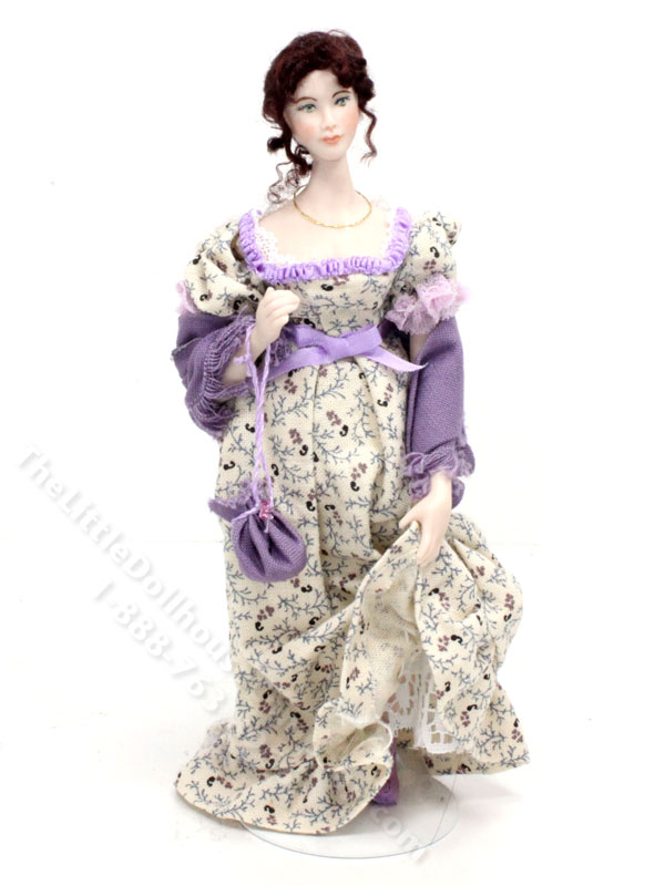 Lady in a Purple Floral Dress Doll by Carie Lourenco [TLT 015] | The ...