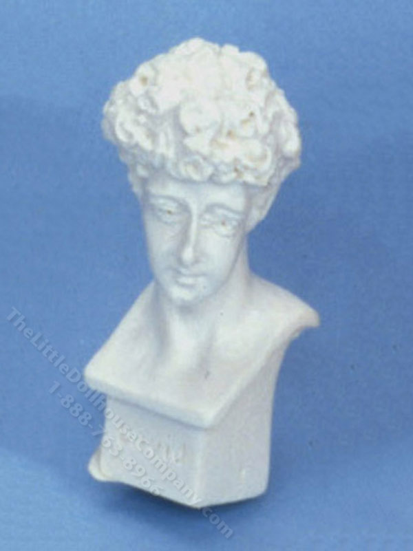 Miniature David Bust for Dollhouses - White [FAL A1494WH] | The Little ...